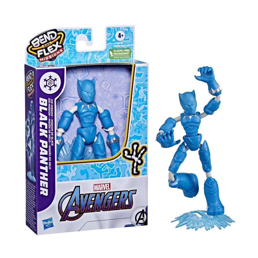 Marvel Avengers Bend and Flex Missions Black Panther Ice Mission Action ...